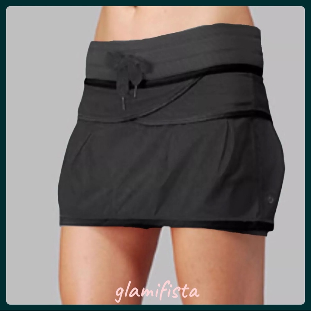 Lululemon - Personal Best Ruffle Skort In Black Sz.6 - Gem